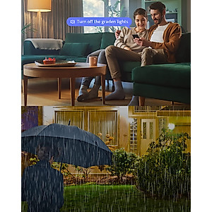 Outdoor Smart Plug, Outdoor Wi-Fi Outlet with 3 Sockets, Compatible with SmartThings, Alexa, Google Home, Wireless Remote Control/Timer by Smartphone, IP44 Weatherproof, FCC/RoHS Certified