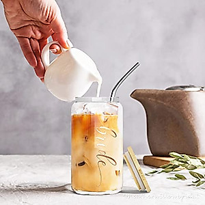 Bride to Be Iced Coffee Cup with Bamboo Lids and Straws | 16 oz Mason Jar Cups | Bridesmaid Proposal Gifts, Bridal Shower Favors, Bachelorette Party Supplies & Bride Tribe | Rose Gold - Set of 6