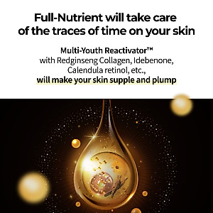 numbuzin No.4 Full-Nutrient Firming Cream | Skin Elasticity, Wrinkle Care, Anit-aging, Deeply Nourishing, Hydation | Red Ginseng, Panthenol, Niacinamide, Bifida | 2.02 fl. oz.