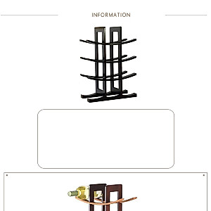 LIFKOME Black Display Tiered Cabinets Standing for Adornment Organizer Countertop Household Stand Free Home Wine Storage Bar Holder Great Rack Bottle Tabletop Wooden Red Shelf Bamboo