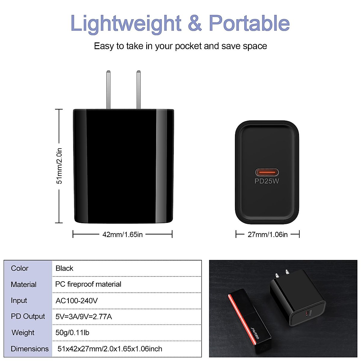 25W Charger USB C Power Adapter for Google Pixel 9 Pro XL/Fold 8 Pro 8 7a 7 6,Motorola Edge 50, Razr+/50 Ultra,Moto G Play 2024/G Power/G Stylus,Android, Fast Charger Type C Charging Block USB C Brick