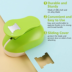 HAUSTGO File Tab Punch, File Tab Puncher for Paper Crafts, File Tab Craft Punch for Scrapbooking, Bullet Journals, Bible Tabs, Making Cards, Planners, Billing Hanging Files