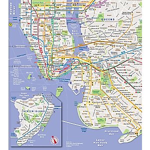 StreetSmart NYC Transit Map by VanDam-Laminated pocket size Transit map w/ subway, bus, ferry and train lines plus attractions in the Five Boros of ... Staten Island, 2024 Edition Map – Folded Map