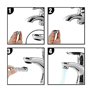 2pcs Faucet Bubbler Wrenches, Multi-Use Faucet Aerator Key 6 Sizes 16/18/20/22/24/28mm Sink Aerator Wrenches Detach Tool for Kitchen Bathroom Faucet Parts Repair Spanner