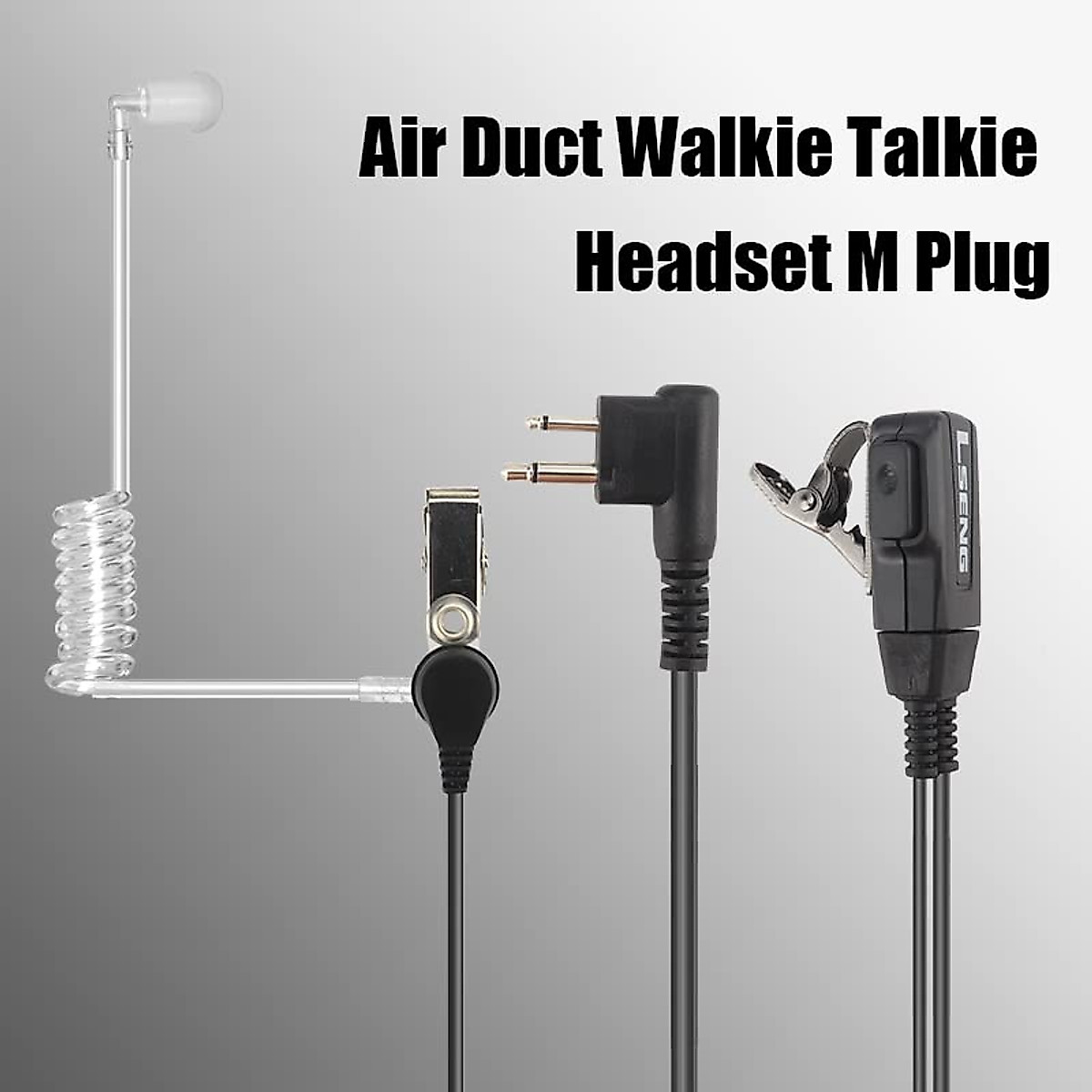 Acoustic Tube Motorola Walkie Talkies Earpiece with Mic PTT Lseng 2 Pin Earpiece for Walkie Talkies Compatible Motorola Radio CP200 CP200d GP2000 CLS1110 CLS1410 CLS1413 CLS1450 (10 Pack)