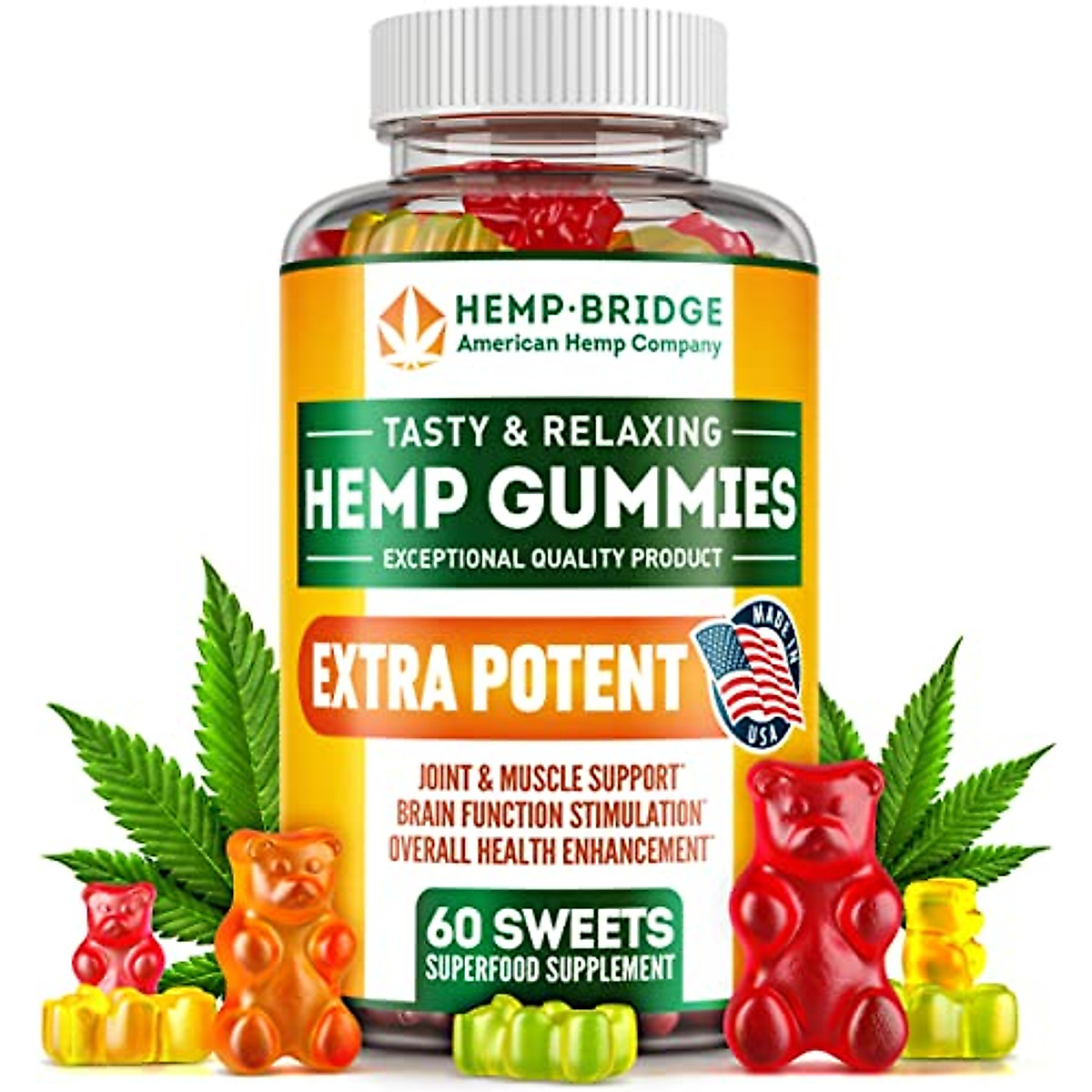 Gummies - Made in USA - Safe and Natural Omega 3 Supplement - Max Value in Each Gummy - Vitamins B & E and Omega 3, 6, 9-60 Pcs