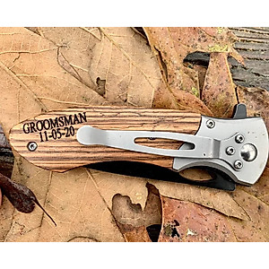 Personalized Pocket Knife for Men, Gifts for Men, Engraved Knife, Custom Pocket Knife, Folding Knife, Groomsmen Knives, Groomsman Gift, Knife for Groomsman