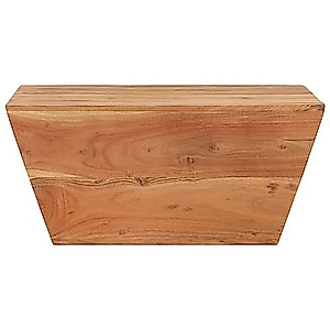 QJBSAVVA Coffee Table V-Shape 26"x26"x11.8" Solid Acacia Wood,Bedside Tables Side Tables End Tables Entrance Tables Suitable for Meeting Rooms, Reception Rooms, Offices