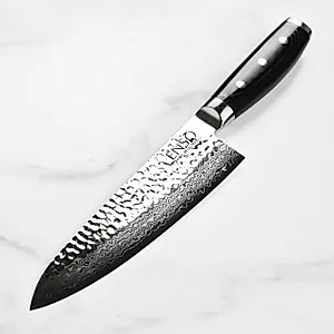 Enso Knife Set - Made in Japan - HD Series - VG10 Hammered Damascus Japanese Stainless Steel with Slim Knife Block - 5 Piece