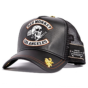 Red Monkey Riders Black RM1399 Limited Edition Unisex Trucker Hat