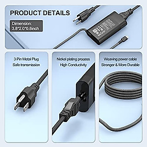 New Slim 65W HP Laptop Charger USB C Chromebook Charger for HP Spectre X360 14 2 in 1,Elitebook x360, Pavilion Envy Elite x2 Fast Charging Type C Travel Laptop Power Adapter