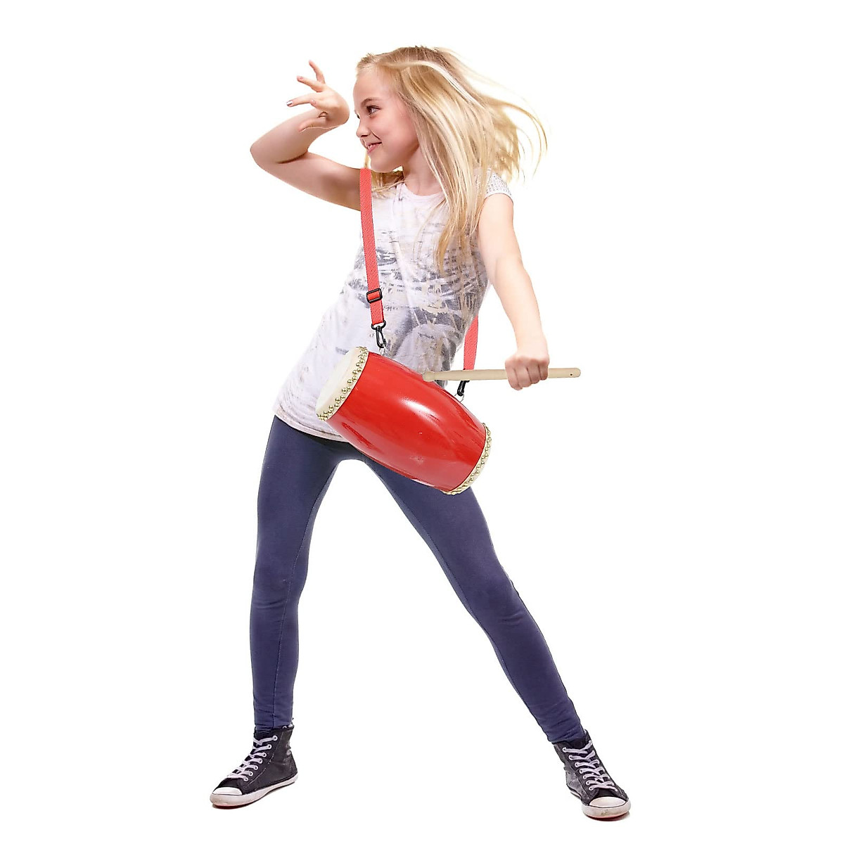 1 Set Portable Waist Drum Hand Drum for Celebration Performance Kids Drum Set