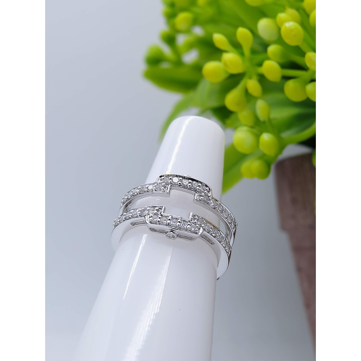 Dazzlingrock Collection 0.50 Carat (Cttw) Round White Diamond Women Anniversary Enhancer Band 1/2 CT, 14K White Gold, Size 7