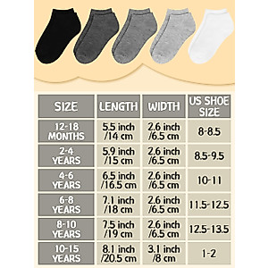 Cooraby 25 Pairs Kids' Socks Low Cut Socks Half Cushion Sport Ankle Athletic Socks for Boys Girls