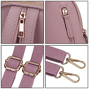 Uromee Sling Bag for Women Crossbody Purse Vegan Leather Fashion Fanny Pack Chest Bag Convertible Small Backpack