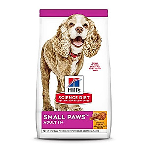 Hill's Science Diet Dry Food, Adult 11+ for Senior Dogs, Small Paws, Chicken Meal, Barley & Brown Rice Recipe, 15.5 lb Bag