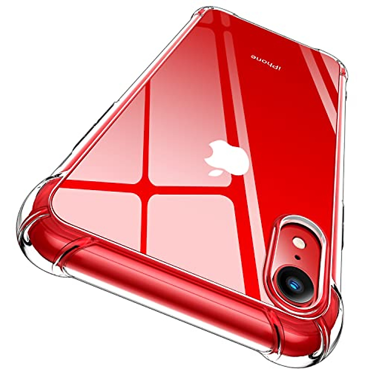 CANSHN Clear Protective Designed for iPhone XR Case [Military Drop Protection] [Not Yellowing] Shockproof Phone Case with Soft TPU Bumpers, Slim Thin Case for iPhone XR - Clear