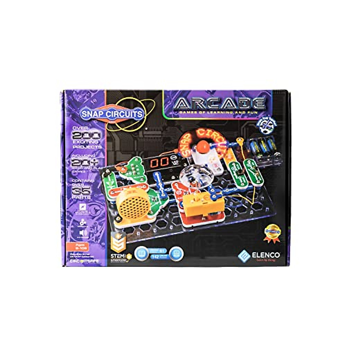 Snap Circuits “Arcade”, Electronics Exploration Kit, Stem Activities for Ages 8+, Full Color Project Manual (SCA-200)