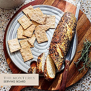 MAGENTA Monterey by Citrine Serving Board, Decorative Stone Plate, Round Charcuterie Board, Large