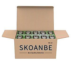 SKOANBE 6F22 Carbon zinc 9V Batteries 10 Count (Pack of 1)