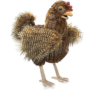 Folkmanis Hen Hand Puppet, Brown