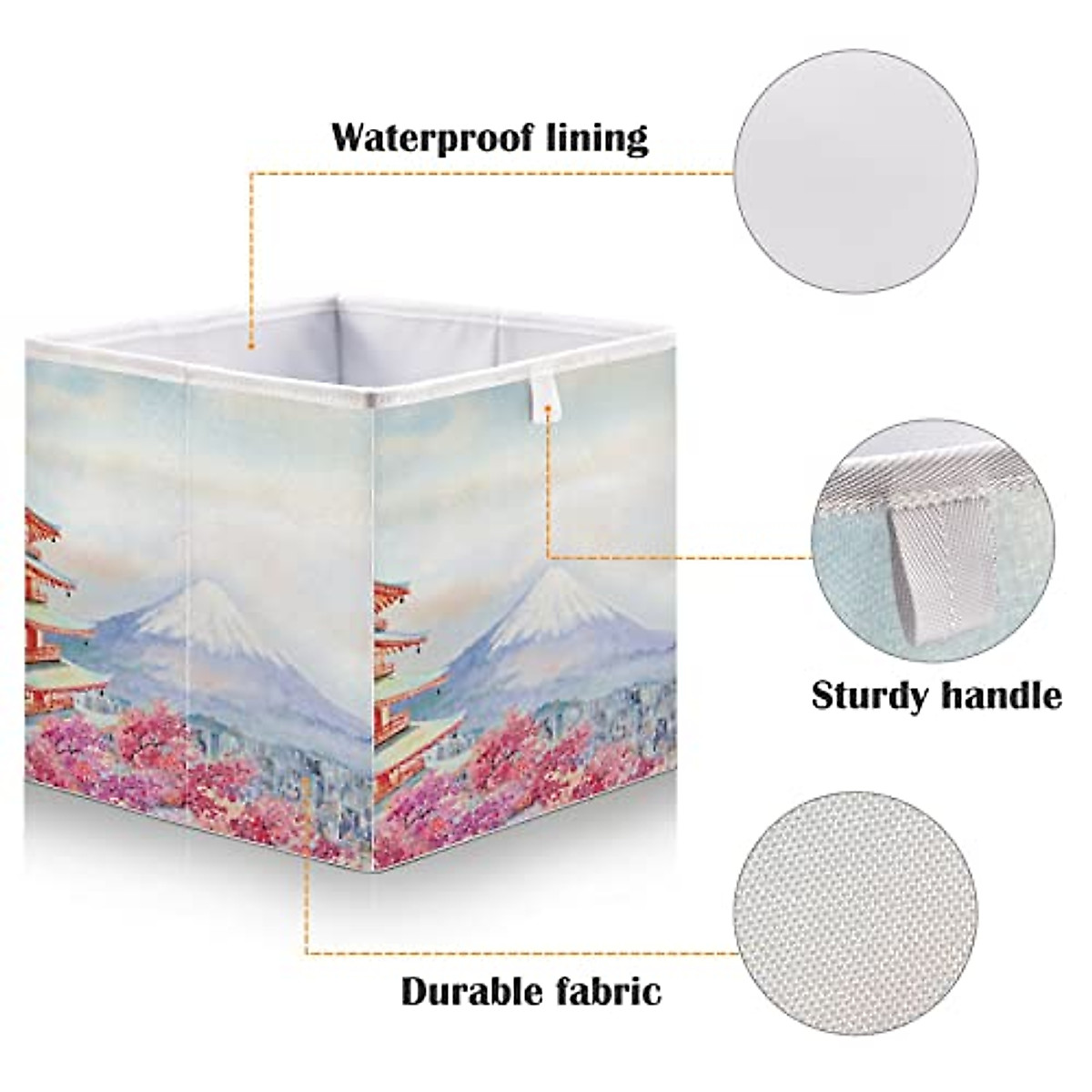 Japan Women Kimono Storage Basket Storage Bin Rectangular Collapsible Nursery Hamper Large Toy Chest Organizer for Boys Girls Toys