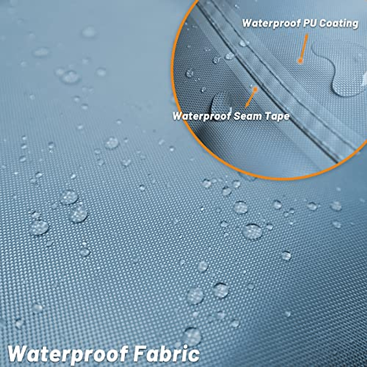 MUTUSHI Patio Furniture Cover, Waterproof Patio Table Cover, 74" L x 47" W x 28" H, 600D Durable Oxford,Patio Table Cover, Waterproof Patio Covers for Table Set -Twilight Blue