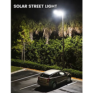 300W Solar Street Light, Briignite Solar Street Lights Outdoor Dusk to Dawn, Remote Control 6000K Outdoor Solar Lights with Motion Sensor, IP65 Solar Outdoor Lights Waterproof for Driveway Barn, 2Pack
