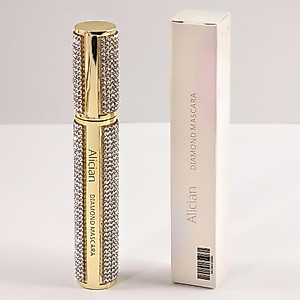 Alician Diamond Mascara, Waterproof Long Curling Extension Eyelashes, Long-Lasting, Thick Thickening, Smudge-proof and Lengthening Voluminous Eyelashes