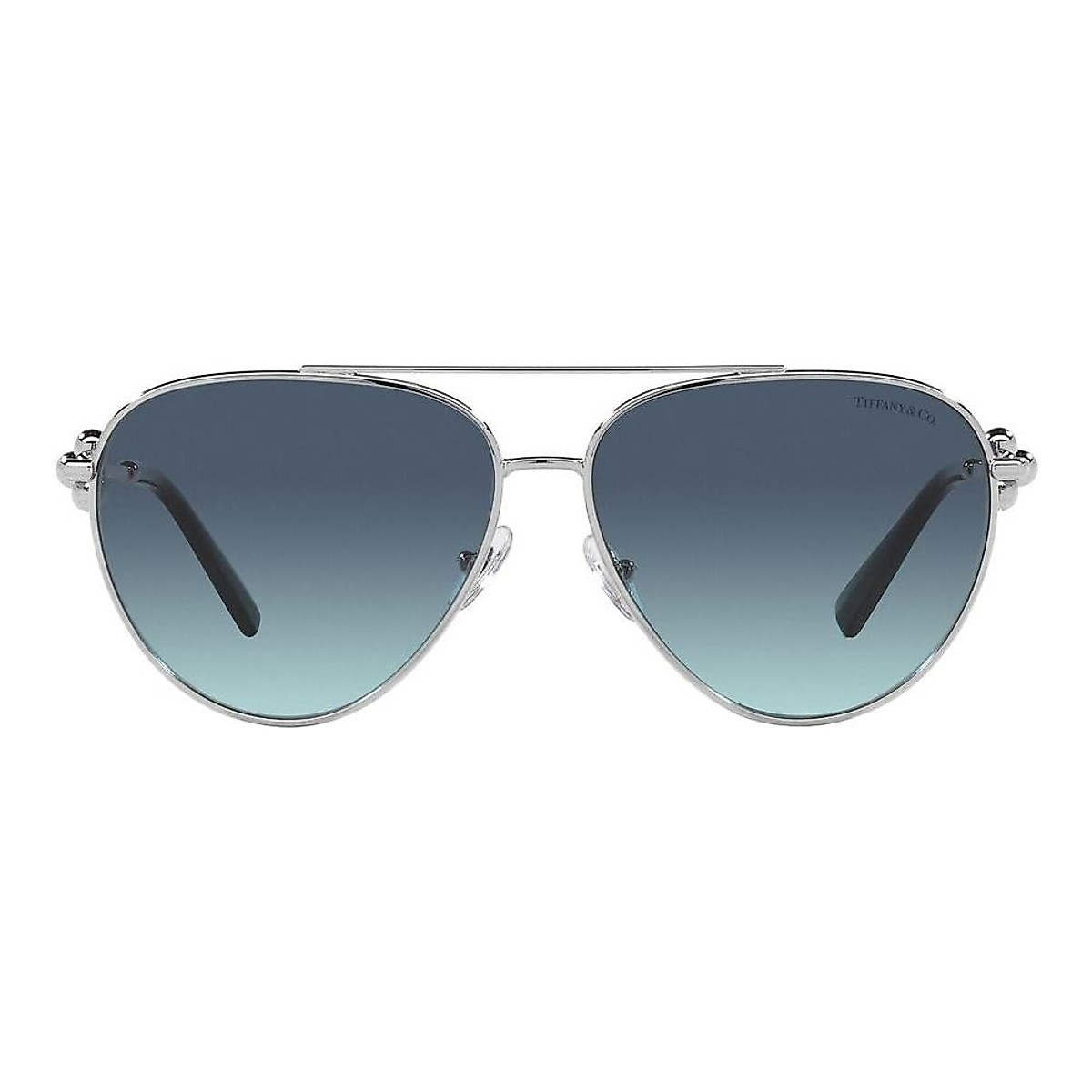 Tiffany TF3092-60019S Sunglasses Silver w/Azure Gradient Blue 59mm