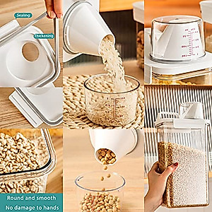 ALREMO Cereal Dispenser Easy Flow Storage Jar Plastic Food Containers Kitchen Food Cereal Storage Containers with Graduated Cap,plastic Storage Jars,cereal Plastic Grocery Container (2300ML)