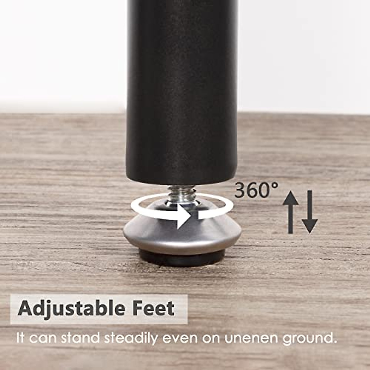 MXARLTR 5 Tiered Bookshelf, Ladder Shelf Etagere Bookcase, Wood and Metal Ladder Bookshelf, Display Freestanding Open Storage Rack for Living Room Bedroom Bathroom Kitchen Office, Gray Oak