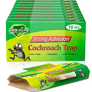 Qualirey Roach Killer Indoor Sticky Roach Traps Glue Cockroach Killer Infestation Home Cockroach Trap for Indoor Home Pest Bug Insect Control 8.66 x 7.6 Inch(80 Pcs)