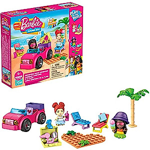 Mega Construx Barbie Convertible Beach Adventure, Building Toys for Kids