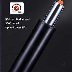 PU Office Computer Chair Desk Chair Round Stool with Backrest Swivel Hydraulic Gas Lift Height Adjustable for Home Bedrooms(Color:Red)