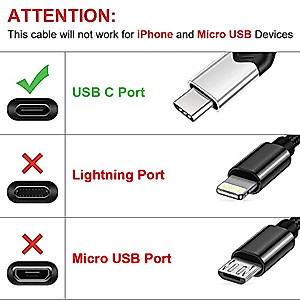 Deegotech USB C Cable 10ft, [2-Pack] Extra Long Nylon Braided USB C Charger Cable Type C Charger Fast Charging Compatible with Samsung Galaxy S10 S9 S8 Plus Note9 8 and More (3m)