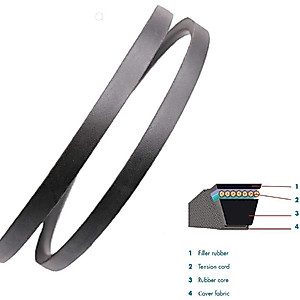 Replacement Belt 1/2" x 59.9" for Garden Mower Tractor Hustler 601947