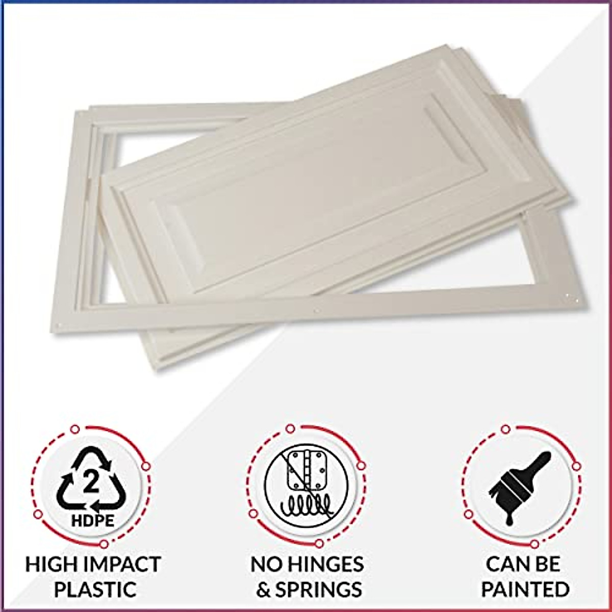 American Built Pro Access Panel, Home Improvement Access Panel for Drywall, Paintable Wall Access Door, White, Textured, 14"x26" ID Plumbing Access Panel, Electrical Access, No Hinges or Springs