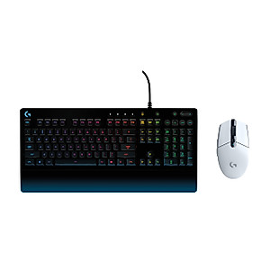 Logitech G305 Lightspeed Wireless Gaming Mouse + G213 Prodigy Gaming Keyboard Bundle - White