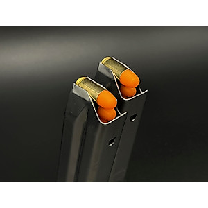 TechStudio3D Premium Brass 9mm Dummy Rounds, Snap Caps - Firearms Dry Fire Ammo for Training - Made in USA (10 Pack) Orange