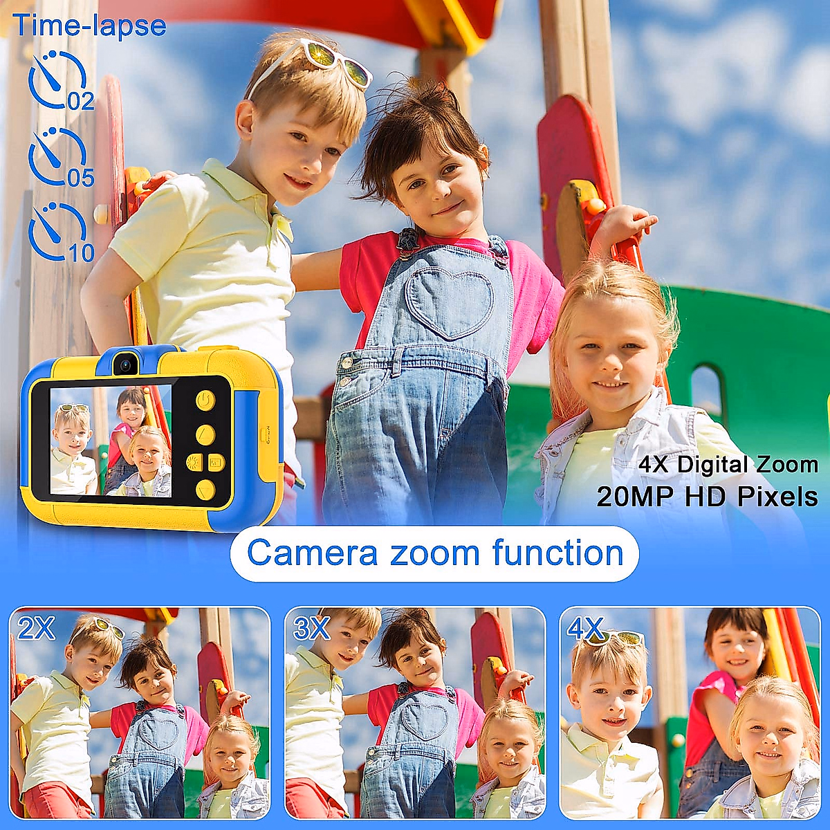 Kids Camera, Upgrade 1080P HD Camera for Kids with 32GB Card, 40MP Kids Digital Camera for Boys Girls Age 3-12, Perfect Christmas Birthday Festival Gifts for Toddler