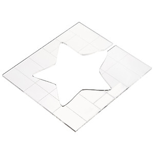 EXCEART Quilting Template Clear Acrylic Star Shaped Sewing Stencil Reusable Quilting Template Rulers for DIY Embroidery Patchwork