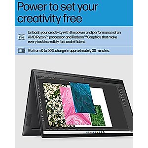 HP 2023 Envy X360 15.6" FHD 2-in-1 Touchscreen Laptop AMD 8-Core Ryzen 7 5825U Radeon Graphics 24GB RAM DDR4 1TB NVMe SSD HDMI2.1 2xUSB-C w/DP Backlit KB WiFi AX BT Windows 11 Pro w/RE 32GB USB
