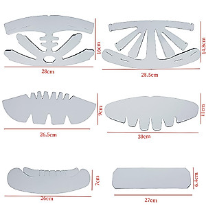 30 Pcs Baseball Caps Inserts Shapers, 6 Design Cardboard Hat Support Brim Holder Universal Cap Inner Liner for Home Store Display Stand,White