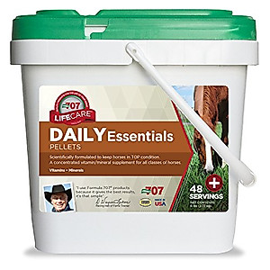 Formula 707 Daily Essentials Equine Supplement, 6lb Bucket – Complete Vitamins and Minerals for Superior Health and Condition in Horses