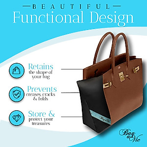 Bag-a-Vie Handbag Shaper - Champagne - Luxury Handbag Shaper Insert for Women's Purses