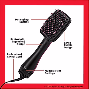 Revlon One-Step Hair Dryer and Styler | Detangle, Dry, and Smooth Hair, (Black)