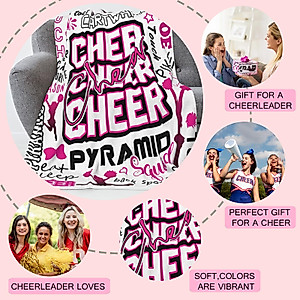 Yiyeqiu Cheer Blanket Cheerleader Blanket for Girls 50"x60" Cheerleader Gifts Throw Blanket Cheer Gifts for Cheerleaders Cheerleading Blanket for Teens Cheerleading Gifts for Kids Sofa Couch