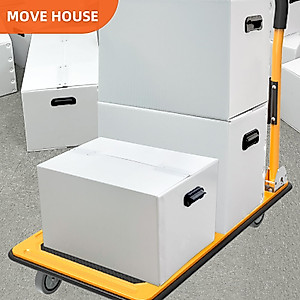 Sonahomo plastic storage bins with lids containers,55qt(19.7"x13.8"x11.8") 6 pack,collapsible moving boxes with handles stackable storage bins,Double-layer hollow shock-absorbing material,white