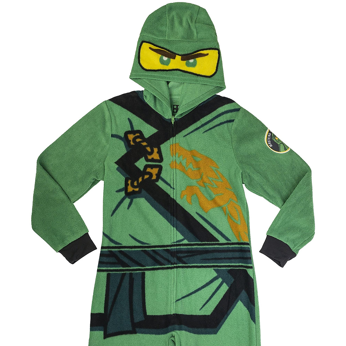 LEGO Ninjago Boy's Lloyd The Green Hooded Unionsuit, Green, Size 4/5